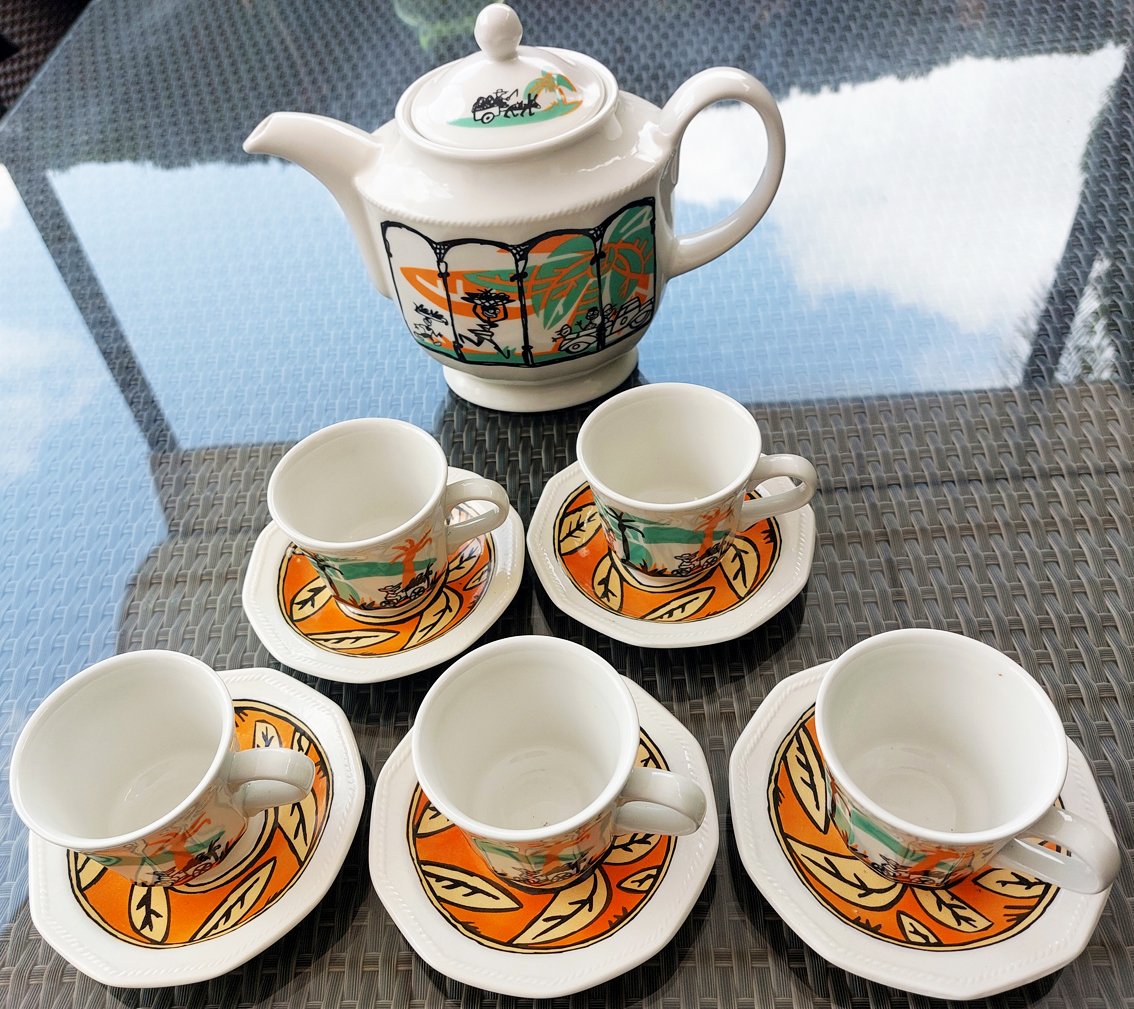 Vintage Coffee Set by Javier Mariscal, England, 1990s, Set of 11 for ...