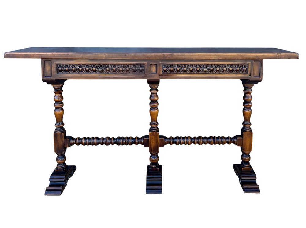 Table Console en Bois Sculpté par Valenti, Espagne, 1920s en vente sur ...