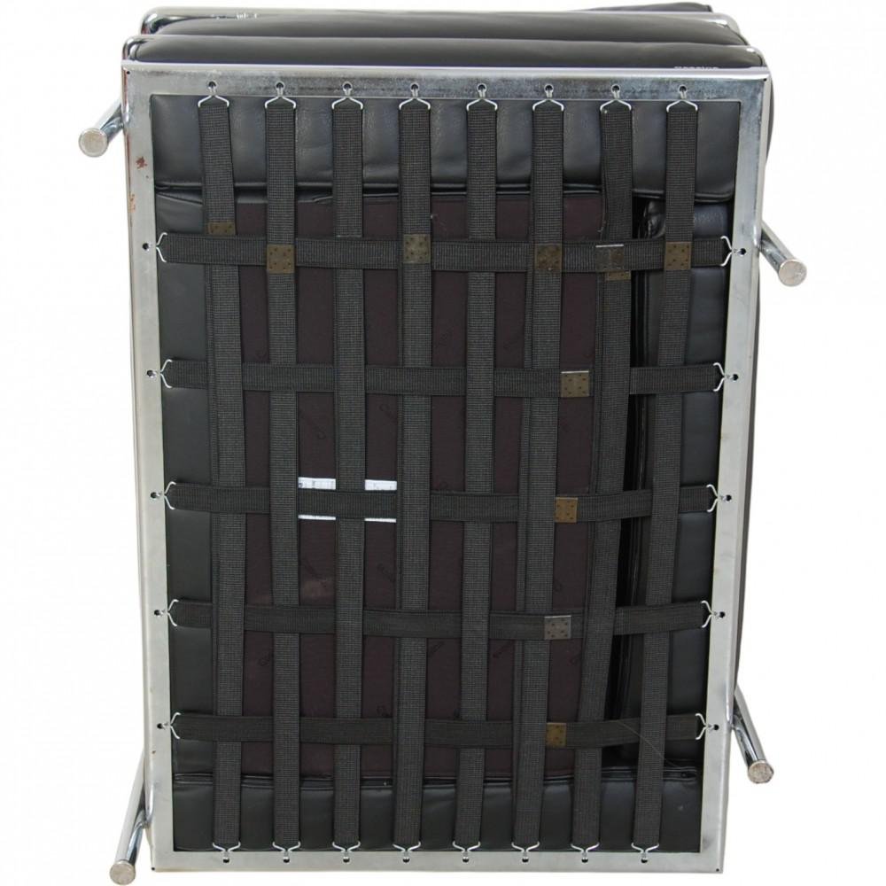 Sedia LC3 in pelle nera di Le Corbusier, anni 2010 in vendita su Pamono