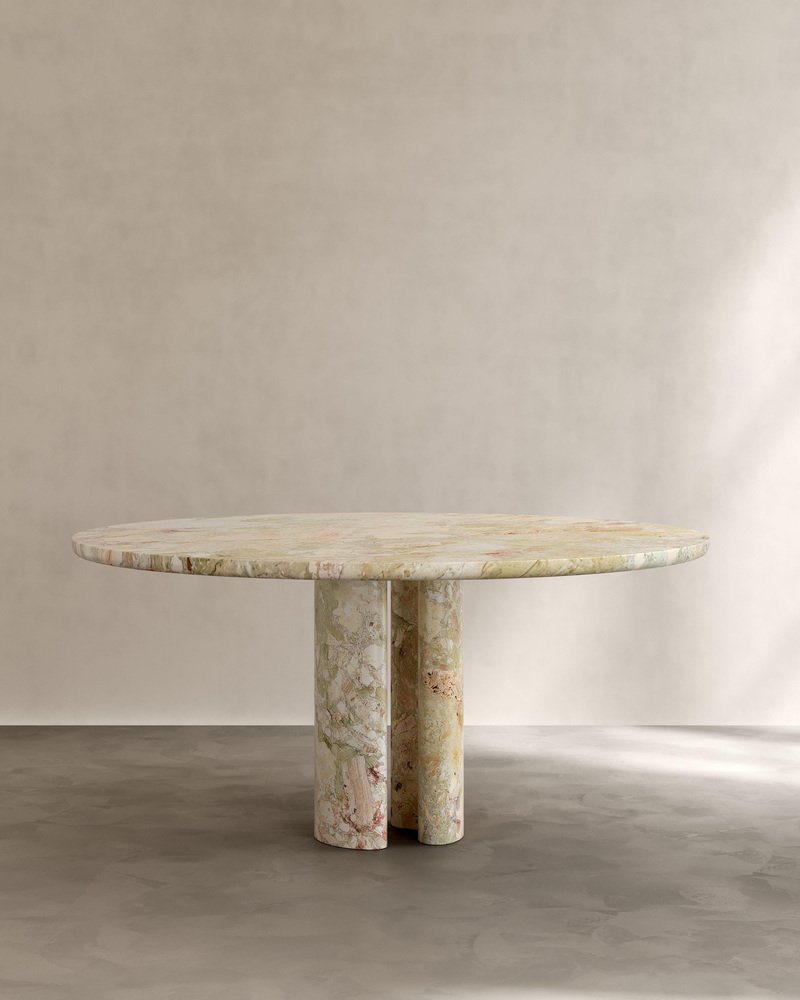Roman Dining Table III in Verde Breccia Marble by Paloma Editions for ...