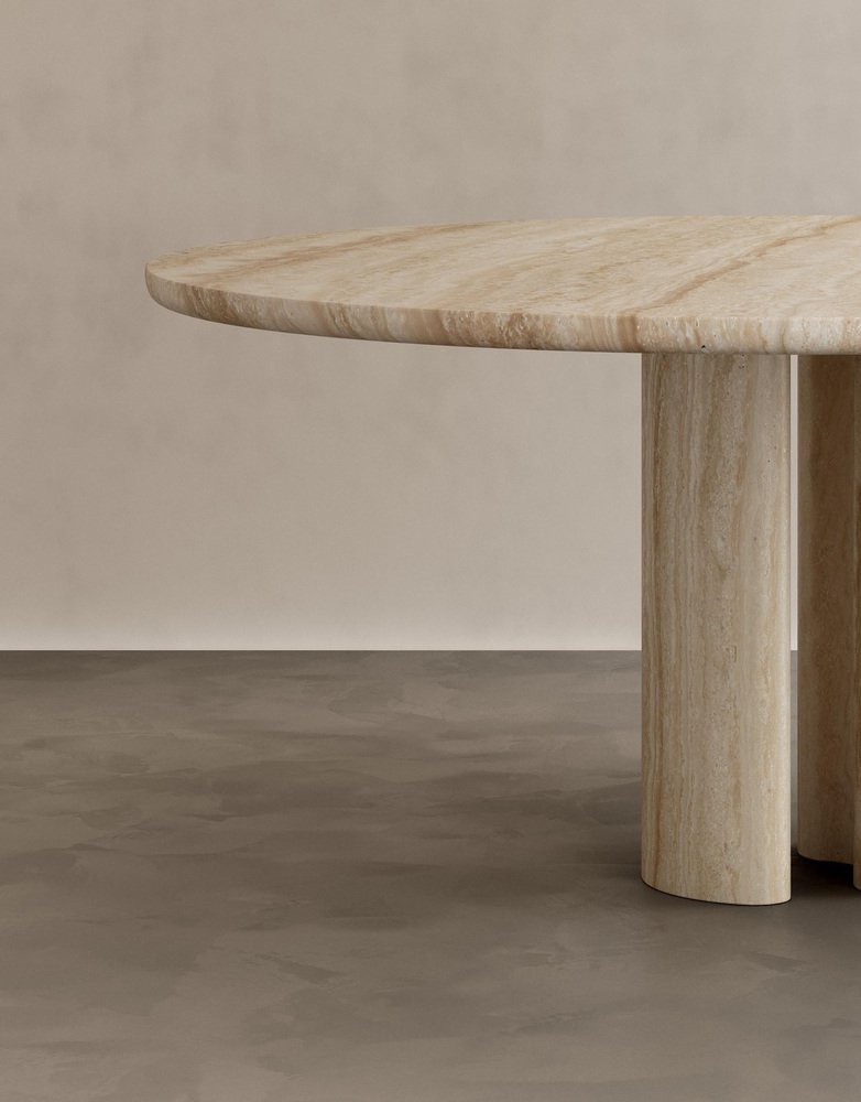Roman Dining Table III in Classico Alabastrino Travertine by Paloma ...