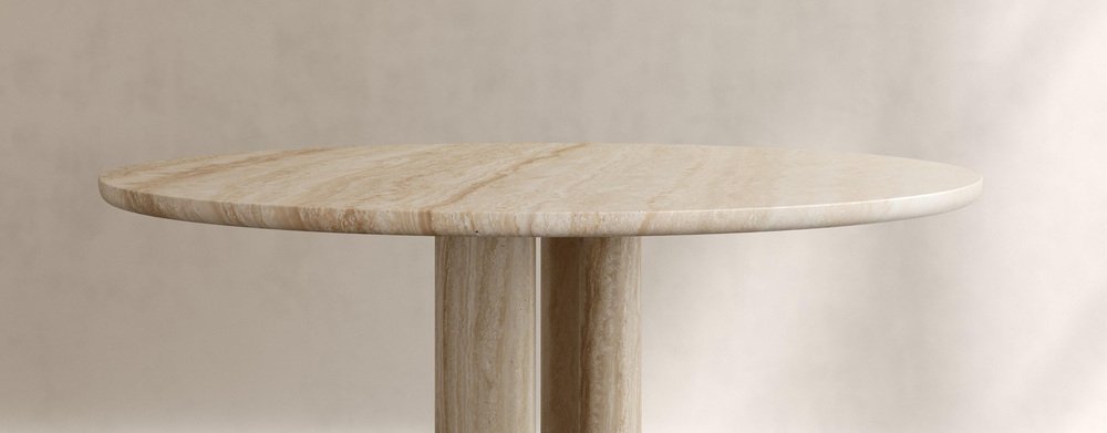 Roman Dining Table III in Classico Alabastrino Travertine by Paloma ...