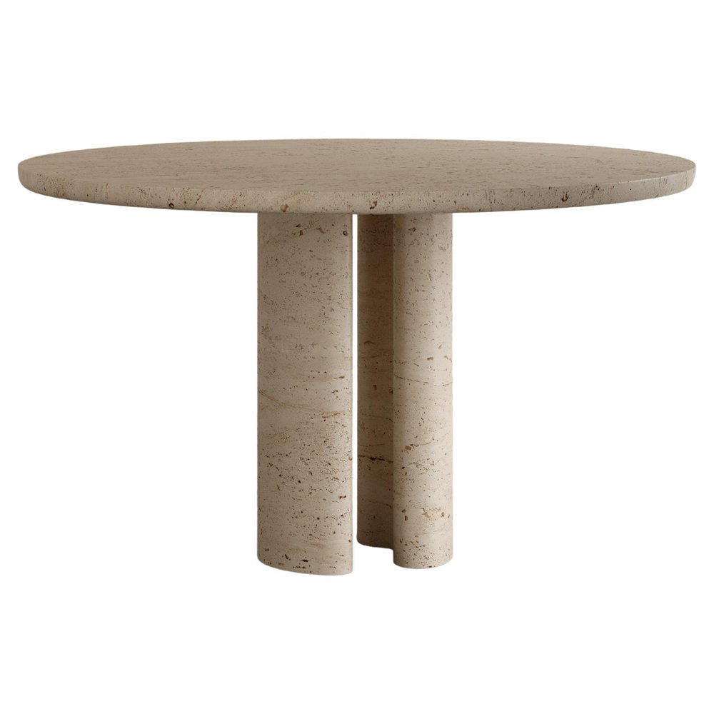 Roman Dining Table II in Roman Travertine by Paloma Editions for sale ...