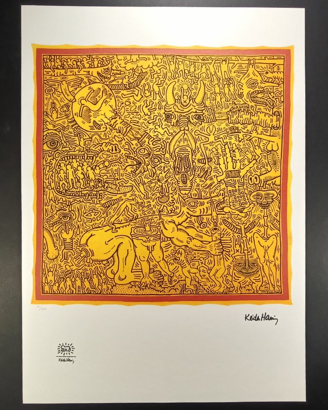 After Keith Haring, Composition, Limited Edition Lithograph, 1990s for ...