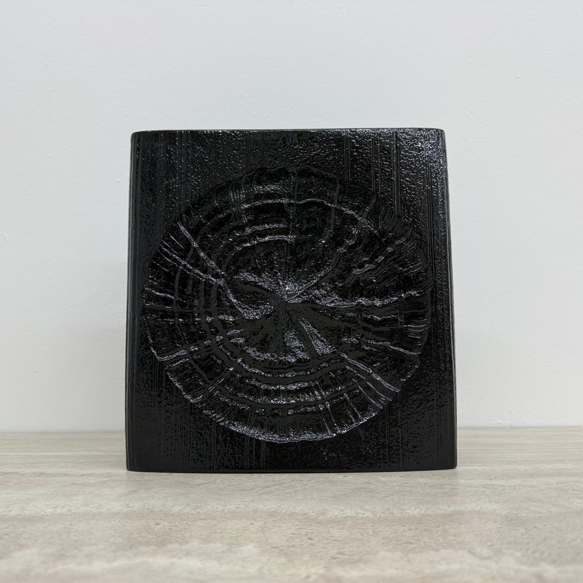Black Ceramic Vase by Martin Freyer for Rosenthal, 1960s for sale at Pamono