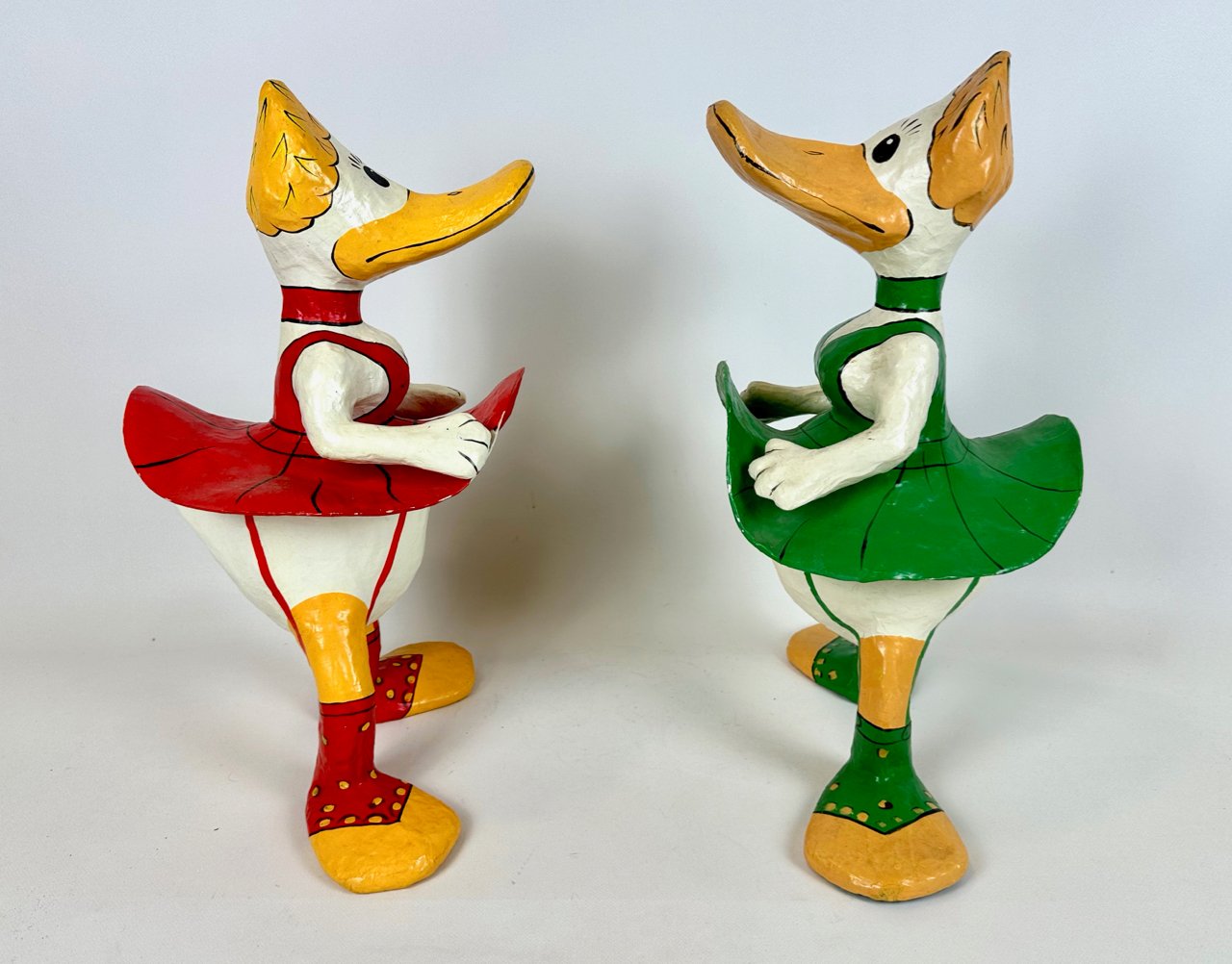 French Papier-Mâché Dancing Ducks, 1960s, Set of 2 for sale at Pamono