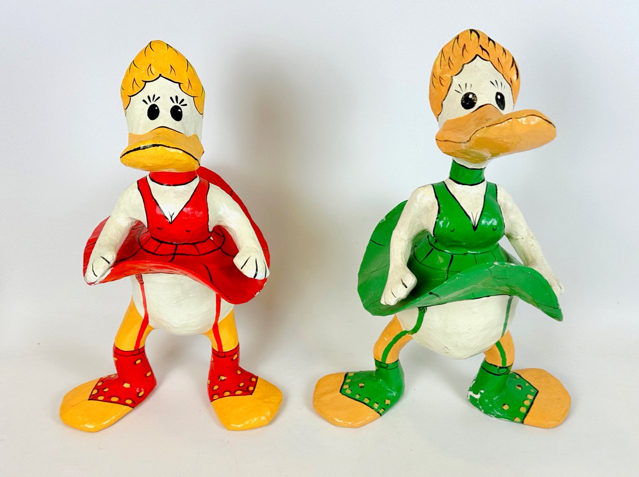 French Papier-Mâché Dancing Ducks, 1960s, Set of 2 for sale at Pamono