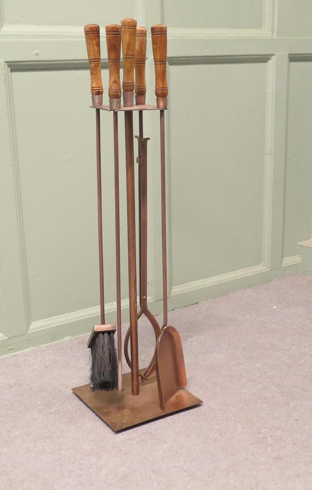 Vintage Arts and Crafts Copper Fireside Tools, 1960, Set of 5 for sale ...
