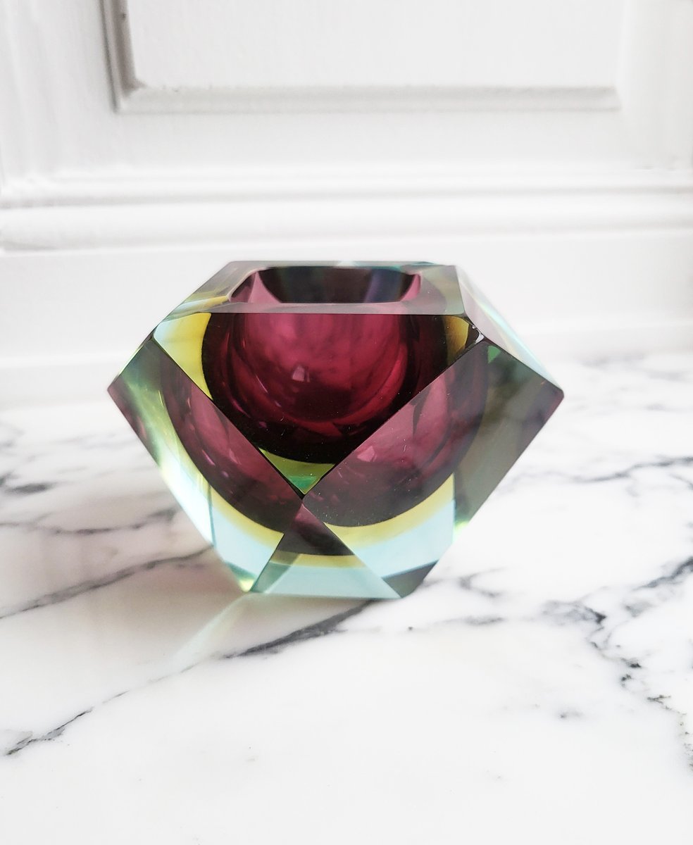 Bol Mid-Century en Verre de Murano par Flavio Poli pour Seguso, Italie ...