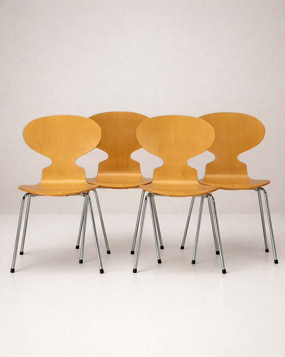Stühle von Arne Jacobsen für Fritz Hansen, 1886, 4er Set bei Pamono kaufen