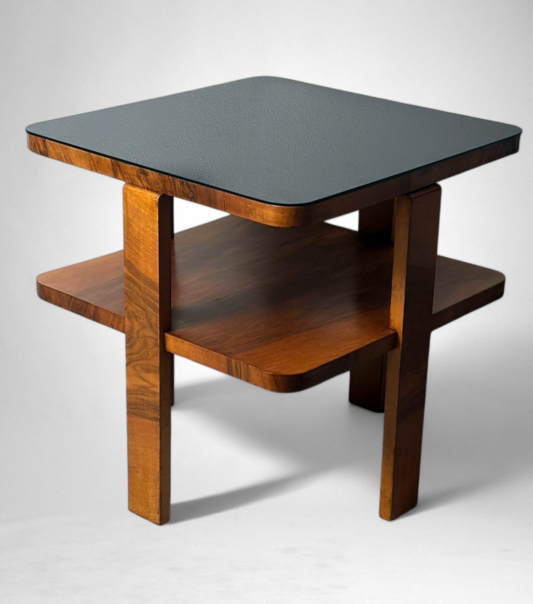 Art Deco Italian Square Coffee Table with Glass Top, 1930 for sale at ...