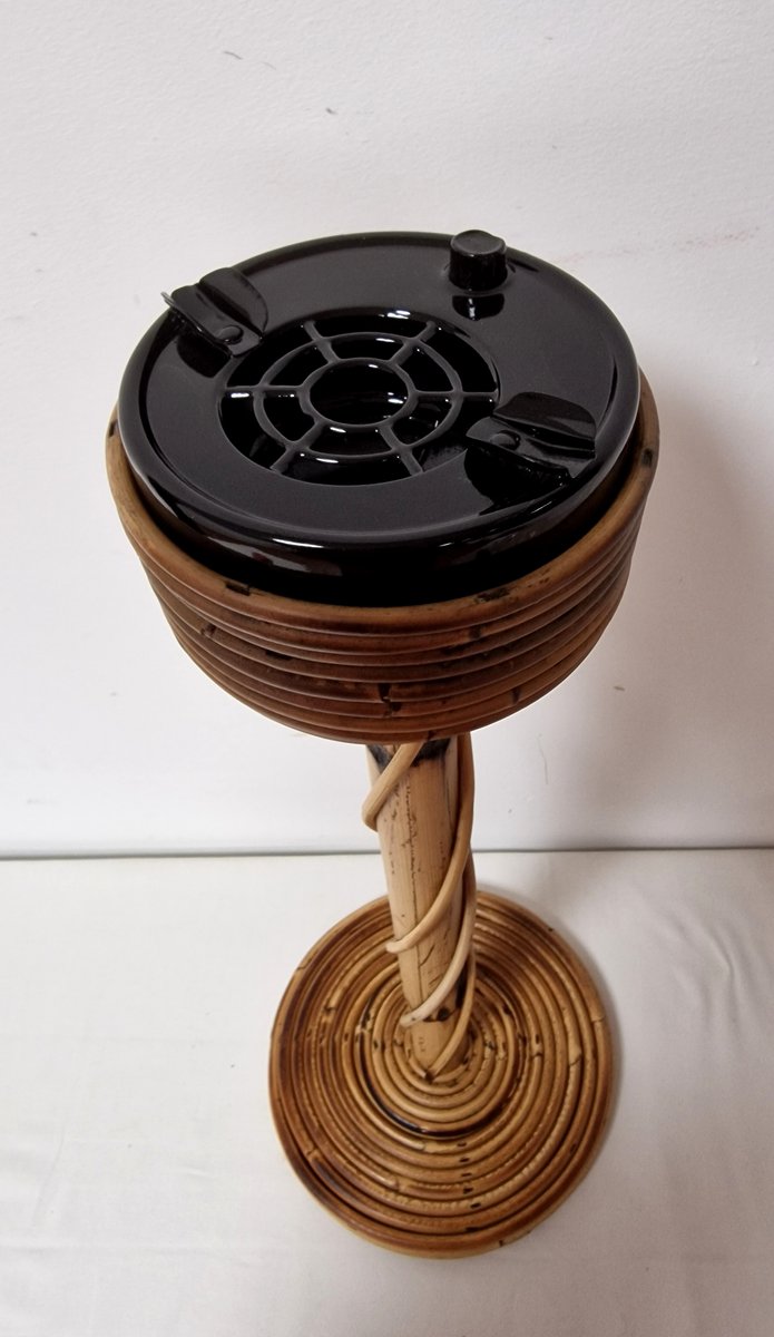 Mid-Century Modern Bamboo Floor Ashtray, 1960s for sale at Pamono