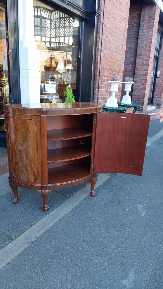 Vintage Mahogany Bowfront Drinks Cabinet, 1920s for sale at Pamono