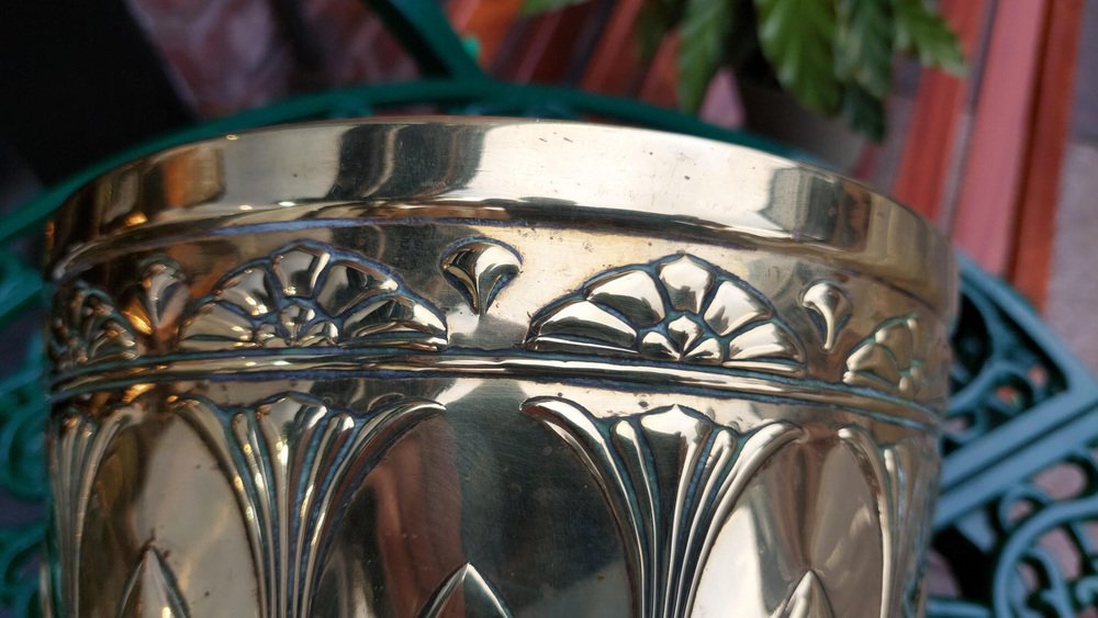 Jardinière Art Nouveau en Laiton par J. Sankey and Sons, 1890s en vente ...