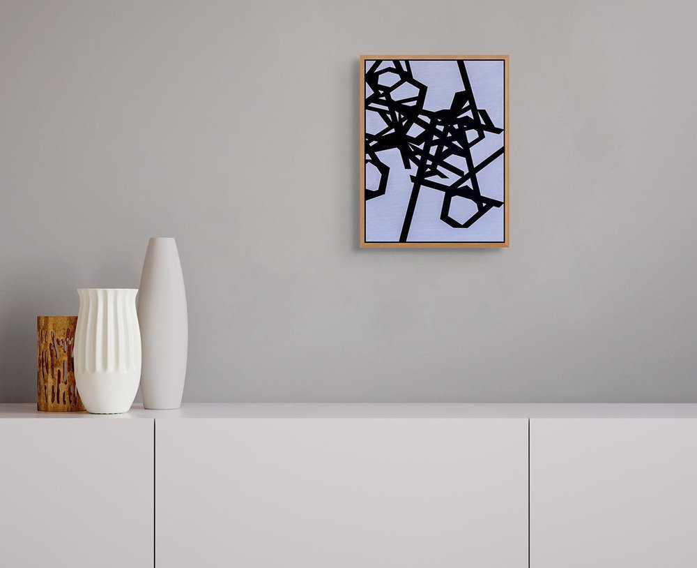 Jasper van der Graaf, Sans titre (Noir-Violet), Acrylique & Huile sur ...