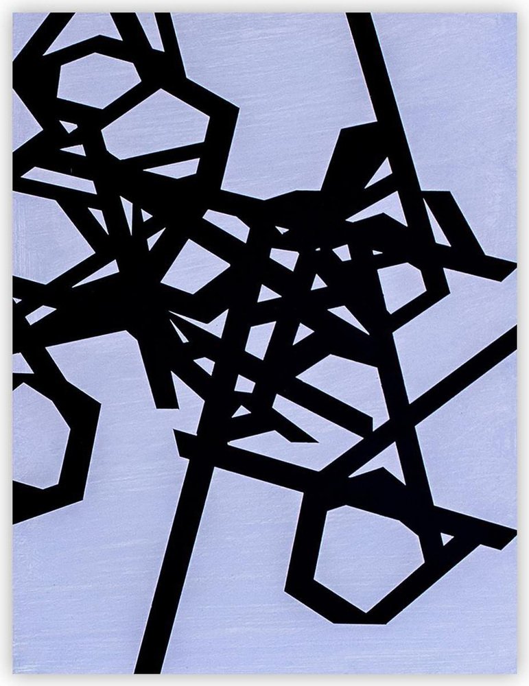 Jasper van der Graaf, Sans titre (Noir-Violet), Acrylique & Huile sur ...