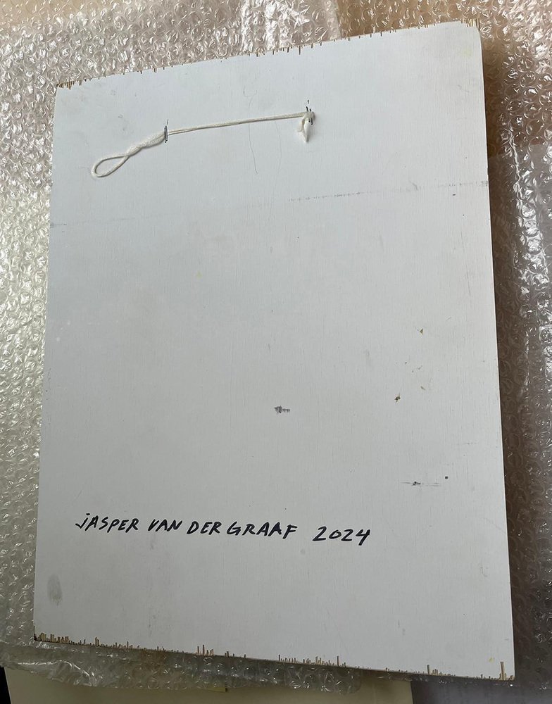 Jasper van der Graaf, Sans titre (Violet-Beige), Acrylique et Huile sur ...