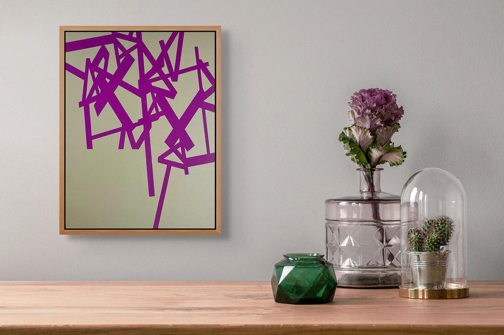 Jasper van der Graaf, Sans titre (Violet-Beige), Acrylique et Huile sur ...