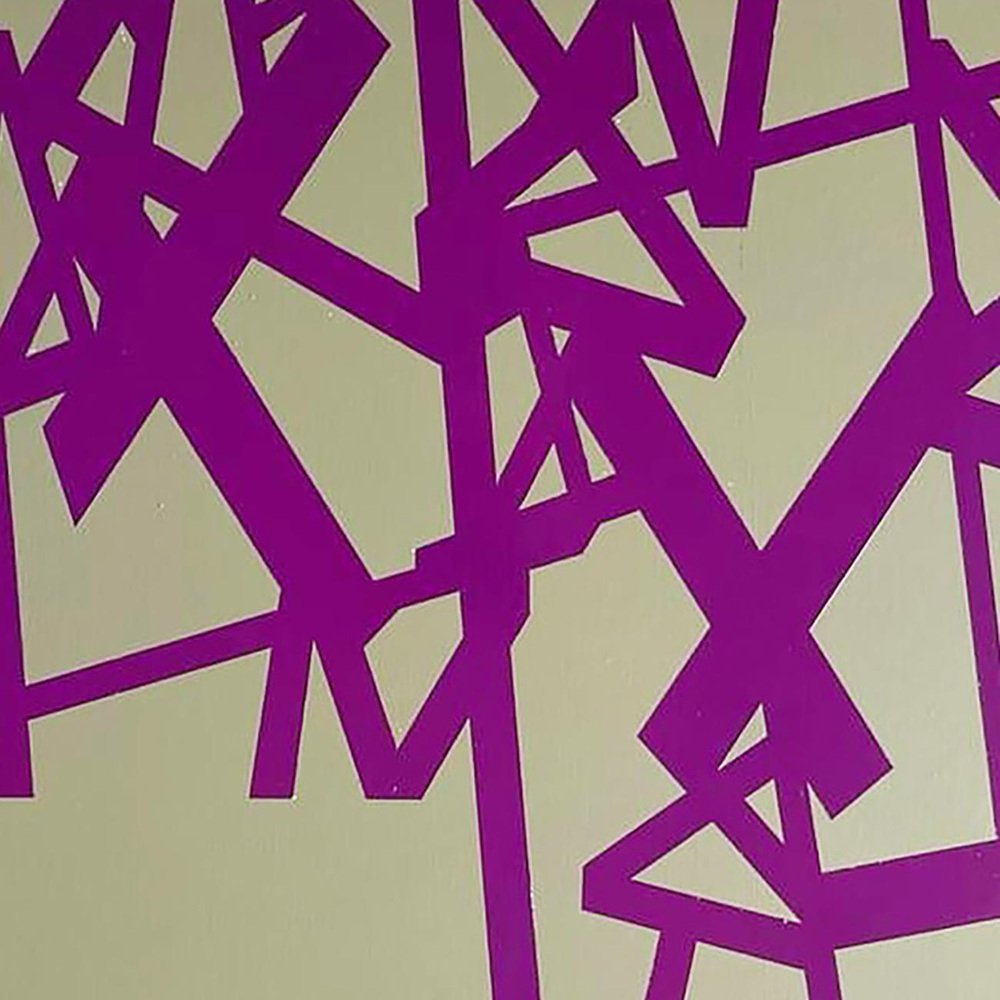 Jasper van der Graaf, Sans titre (Violet-Beige), Acrylique et Huile sur ...