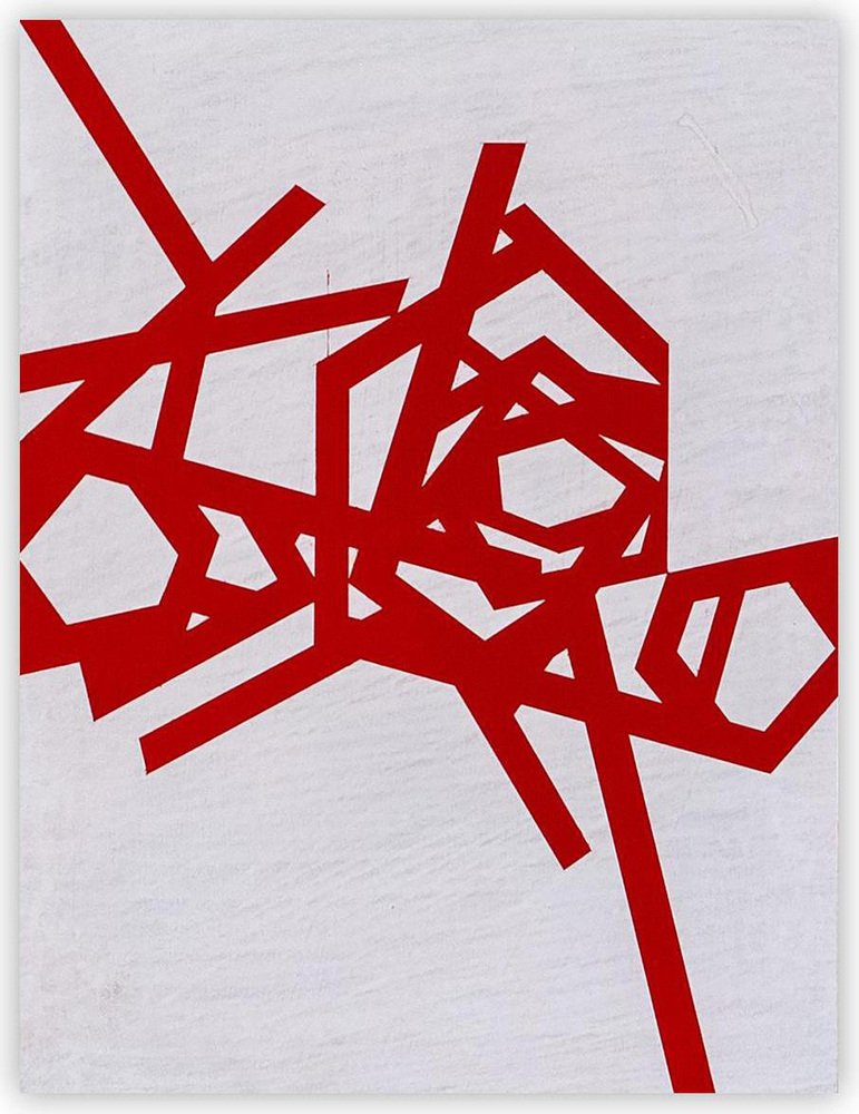 Jasper van der Graaf, Sans titre (Rouge-Blanc), Acrylique et Huile sur ...