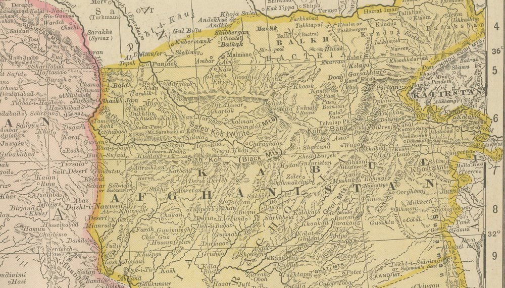 Carte du Moyen-Orient Antique par Rand McNally, 1888 en vente sur Pamono