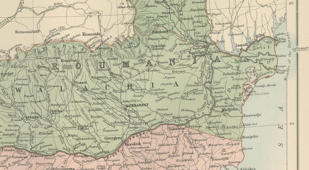 Antike Karte der Türkei in Europa,1884 bei Pamono kaufen