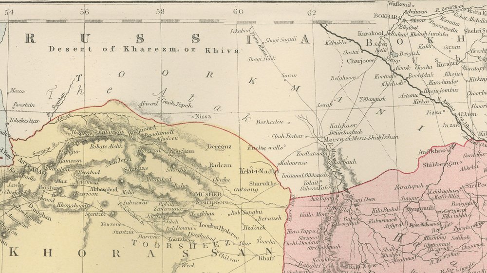 Antica mappa dell'Afghanistan e del Beloochistan Blacks Atlas, 1884 in ...