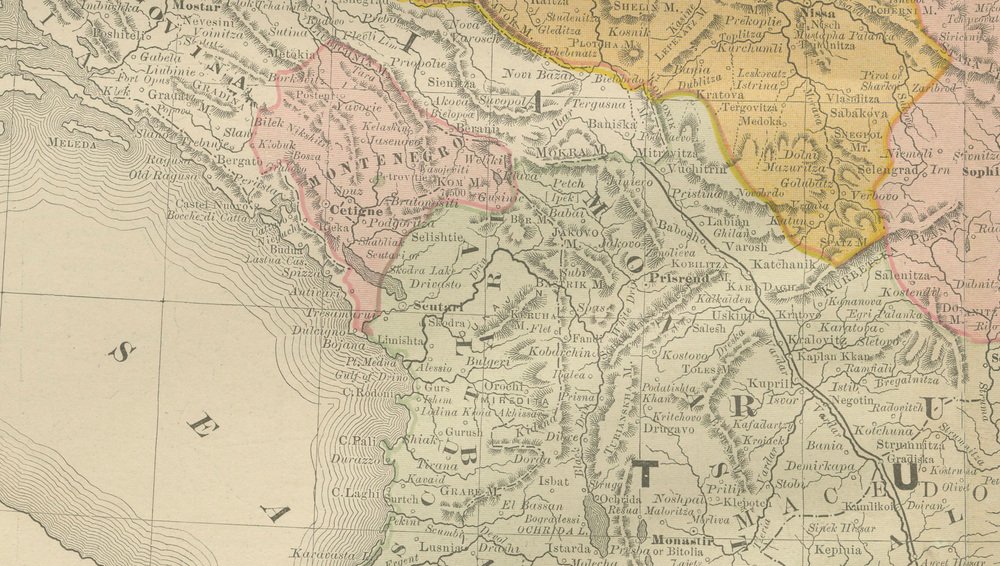 Turkey in Europe Map by Rand McNally, 1888 for sale at Pamono
