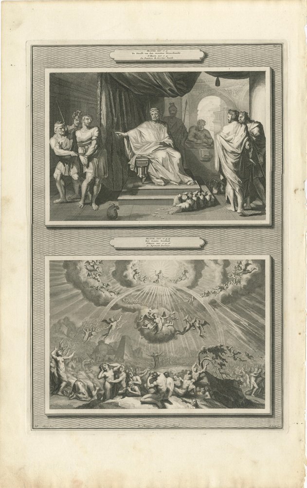 Mortier, Dutch Baroque Passion of Christ Double Scenes, Engravings ...