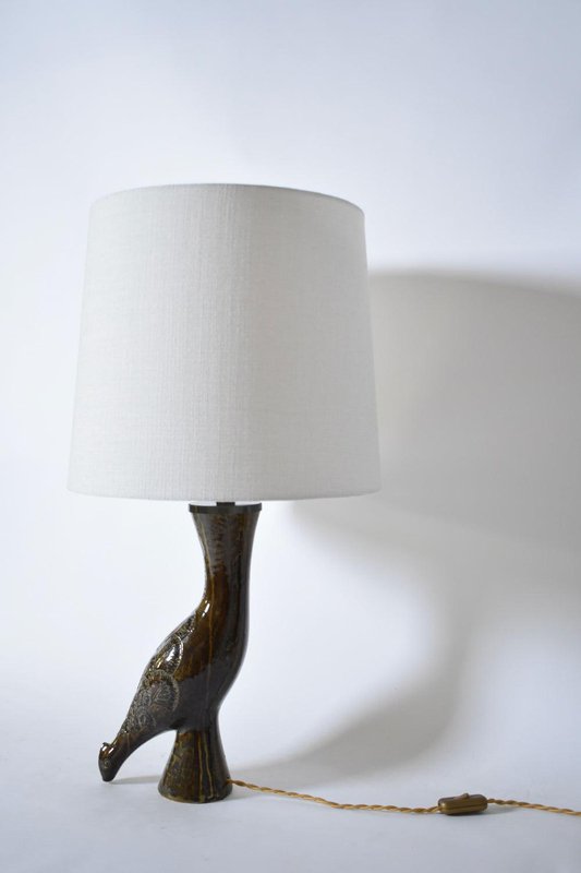 Zoomorphic Bird Ceramic Lamp, 1970s for sale at Pamono