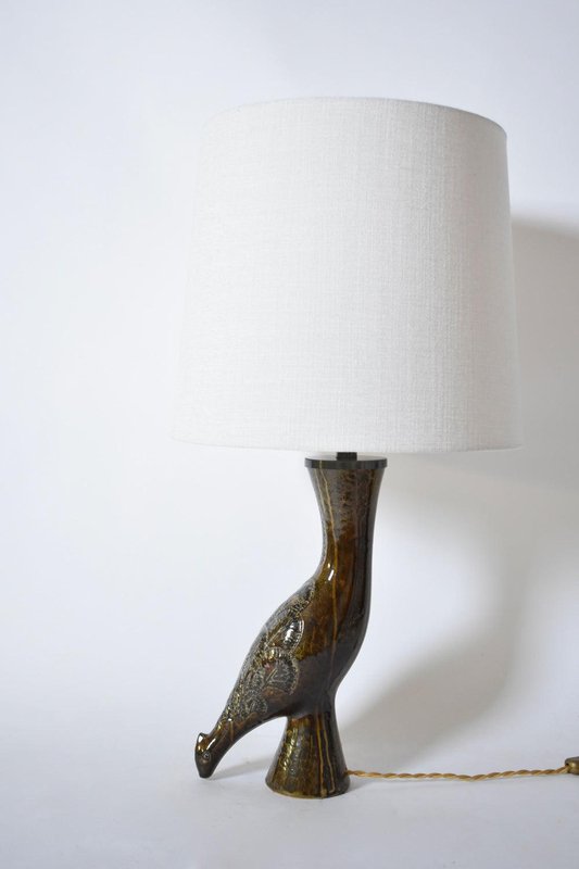 Zoomorphic Bird Ceramic Lamp, 1970s for sale at Pamono