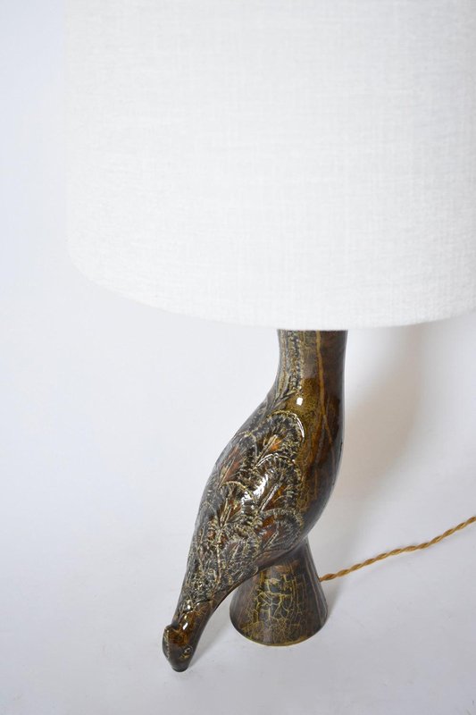 Zoomorphic Bird Ceramic Lamp, 1970s for sale at Pamono