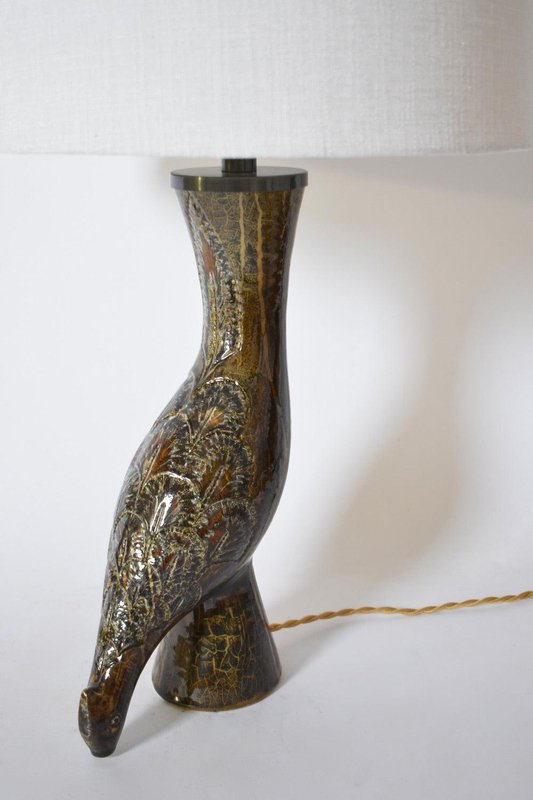 Zoomorphic Bird Ceramic Lamp, 1970s for sale at Pamono