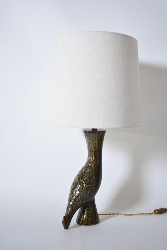 Zoomorphic Bird Ceramic Lamp, 1970s for sale at Pamono