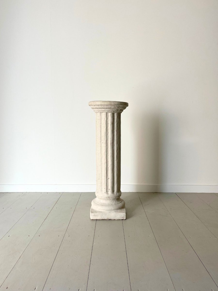 Neoclassical Plinth with Fluted Column for sale at Pamono
