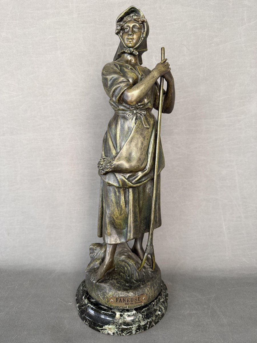 Later Faneuse Calamine Sculpture by Charles Perron, France, 1900s for ...
