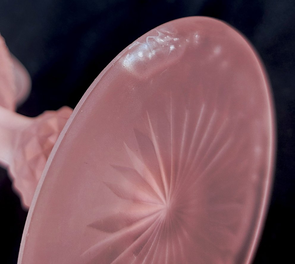 Antike Vase aus Glaskompott mit Diamond Point von Ivima, 1970 bei ...