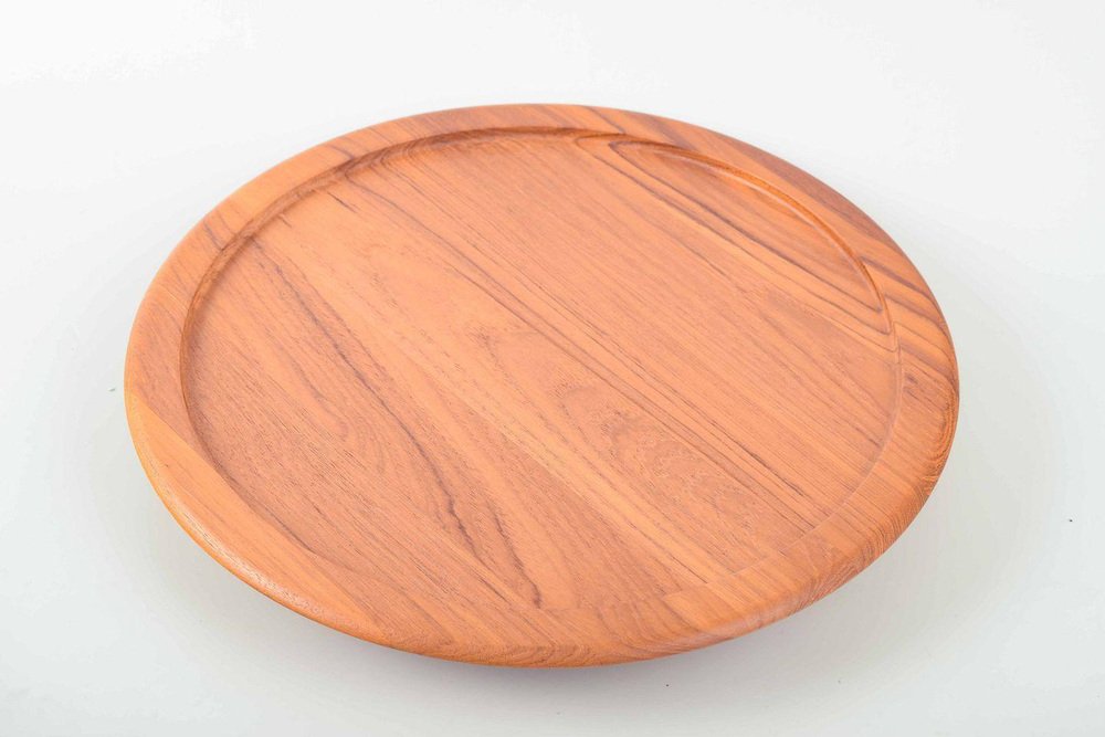 Cabaret Tray in Teak with Hand-Blown Glass Dishes from Digsmed, Denmark ...