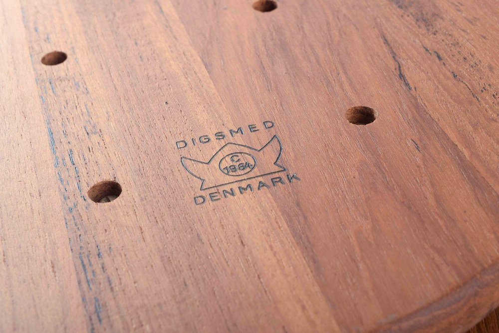 Cabaret Tray in Teak with Hand-Blown Glass Dishes from Digsmed, Denmark ...