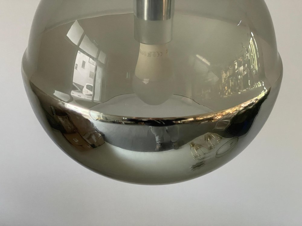 Magic Eye Ceiling Lamp in Glass attributed to Peill & Putzler, Germany ...