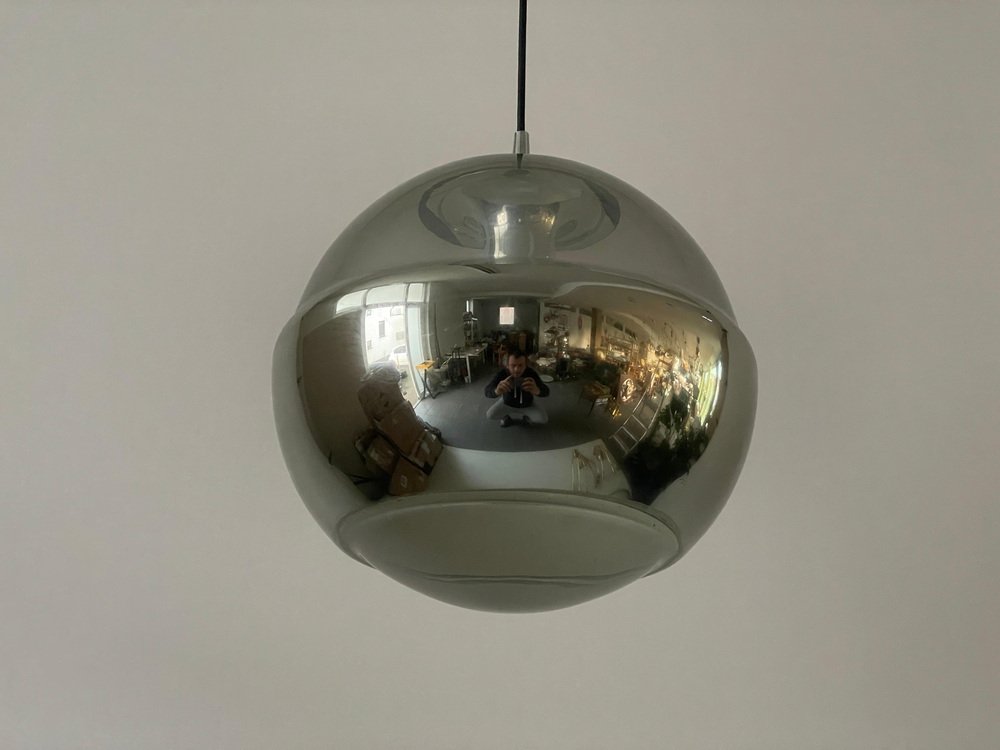 Magic Eye Ceiling Lamp in Glass attributed to Peill & Putzler, Germany ...