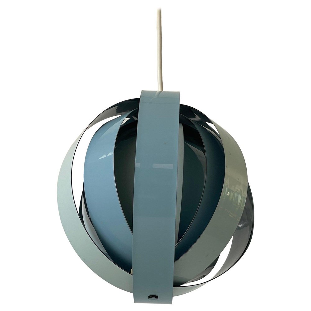 3-Tone Blue Metal Pendant Lamp from Lamell-Star-Leuchten, Germany ...