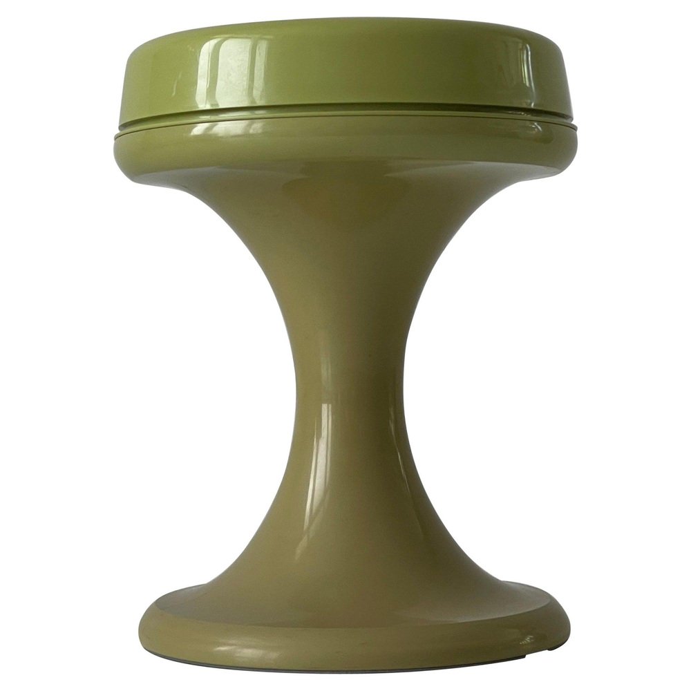 Space Age Green Plastic Stool from Emsa, Germany, 1970s for sale at Pamono