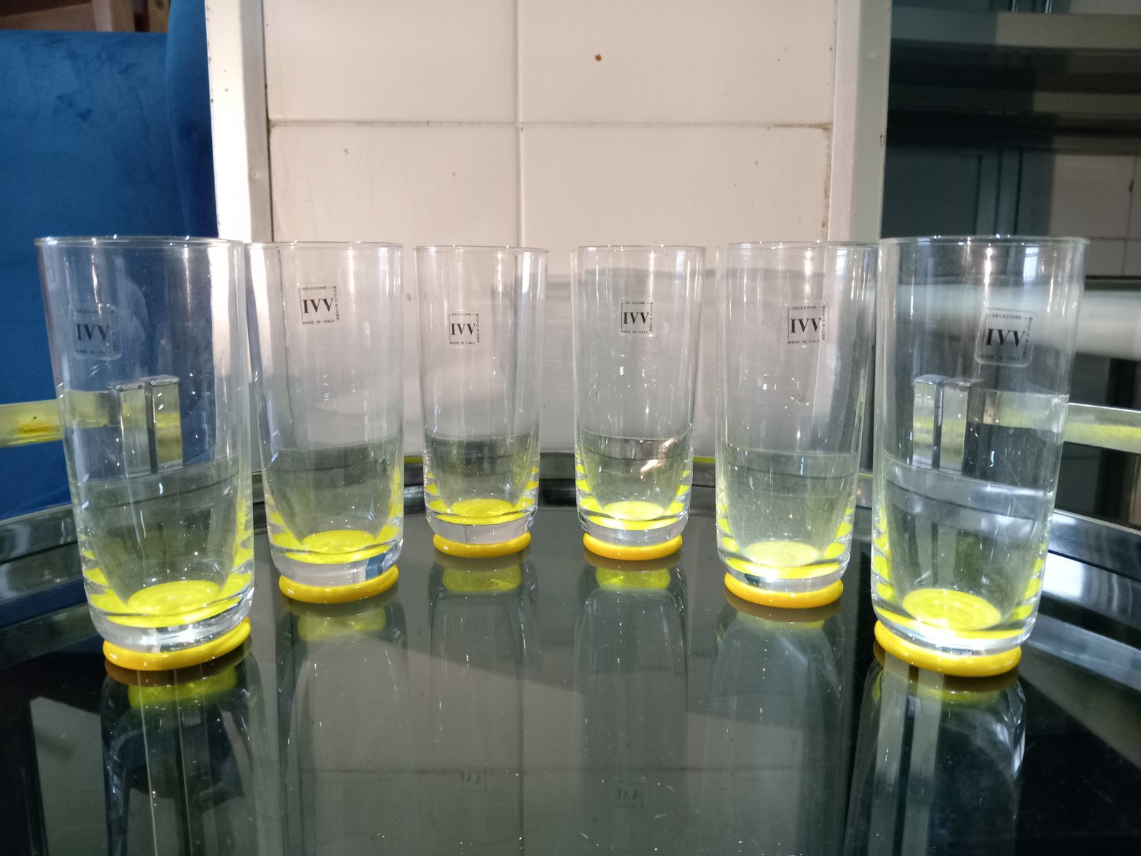 Vintage IVV Crystal Glasses, 1980s, Set of 6 for sale at Pamono