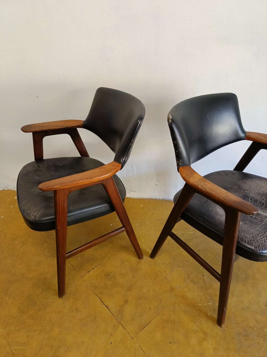 Vintage Danish Chairs in Teak by Erik Kirkegaard, 1950s, Set of 2 for ...