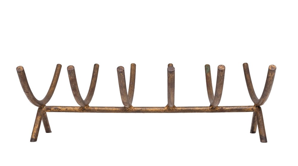 Porte-Bûches de Cheminée avec Support en Fer Forcé par George Nelson ...