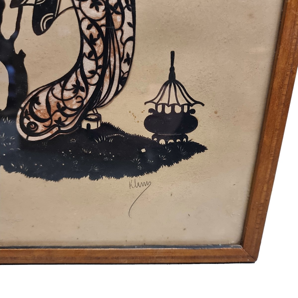 Klein, Silhouette Cutouts, 1920-1930s, Silk and Paper, Framed, Set of 3 ...