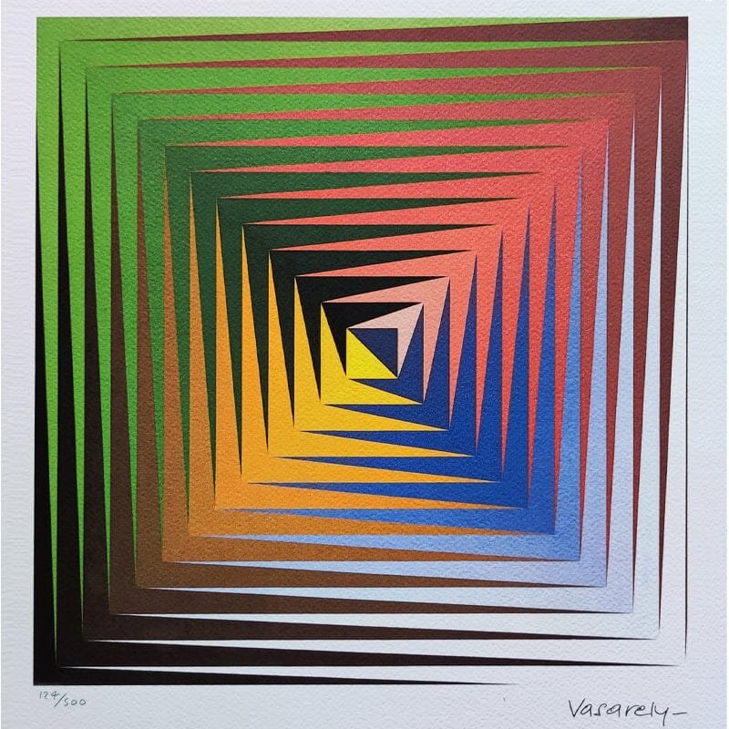 Victor Vasarely, Vonal Prim, 1970s, Lithograph on Paper for sale at Pamono