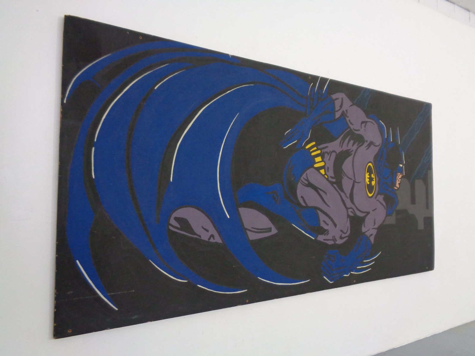 American Artist, Large Batman Street Art Image, Acrylic Painting on ...