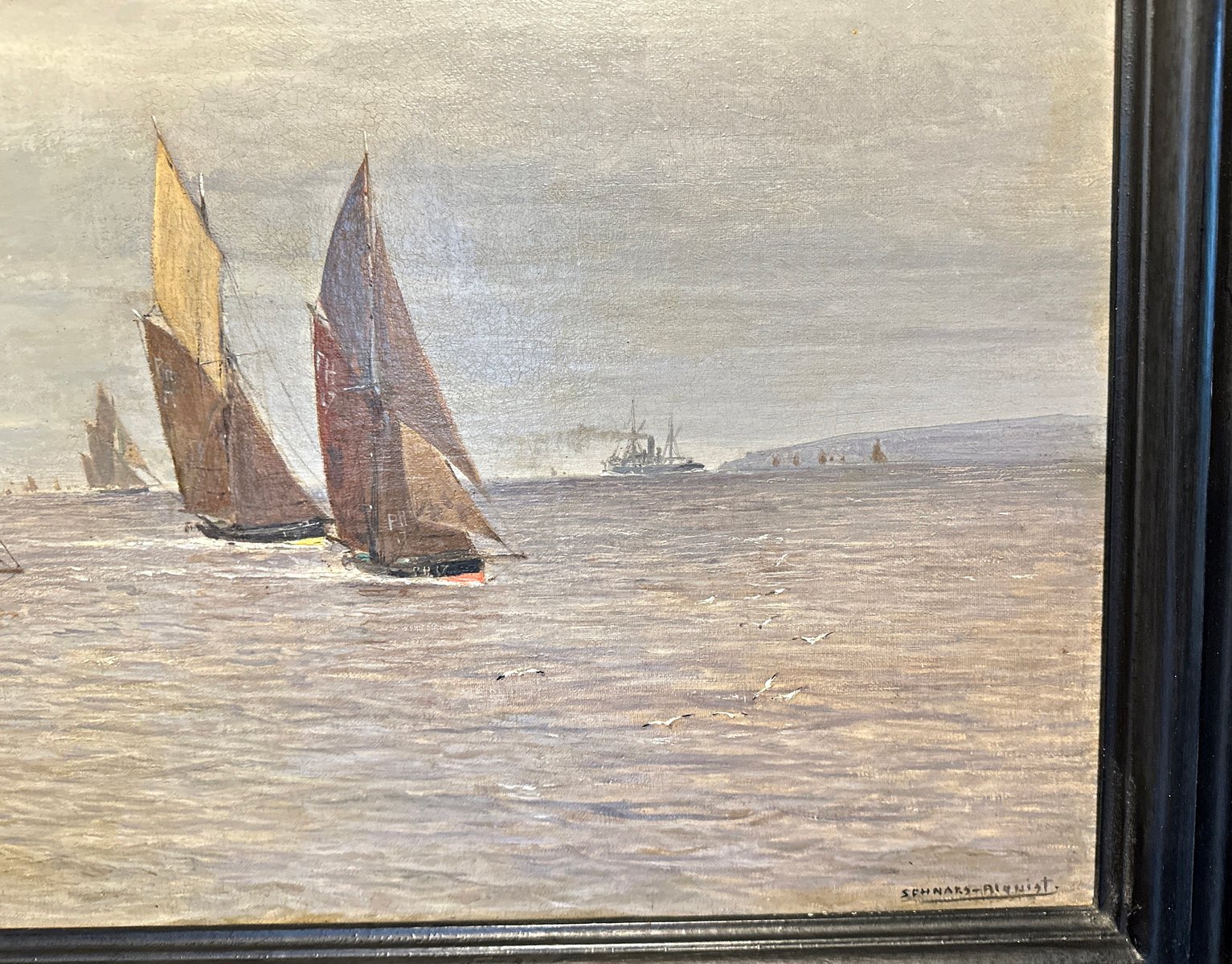 Hugo Schnars-Alquist, Sailing Ships, Artwork by Prominent German Marine ...